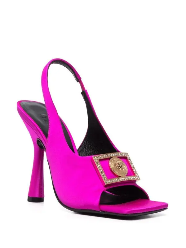 Versace Medusa Plaque Slingback Sandals