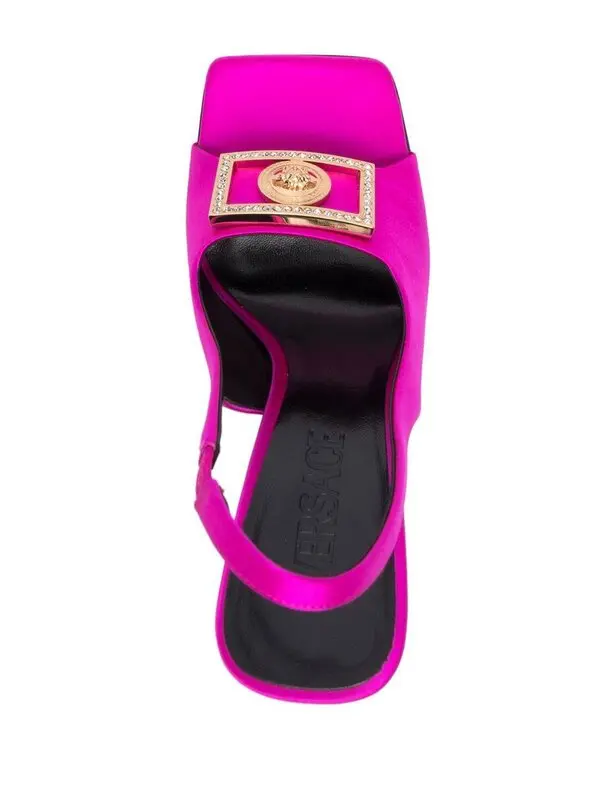 Versace Medusa Plaque Slingback Sandals