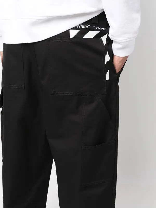 Off-White Diag Stripe Straight-leg Trousers