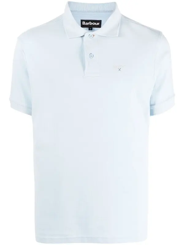 Barbour Embroidered-logo Short-sleeved Polo Shirt - Blue