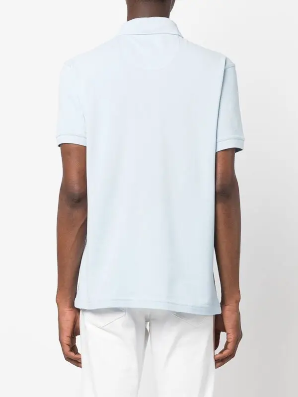 Barbour Embroidered-logo Short-sleeved Polo Shirt - Blue