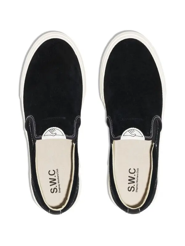 S.W.C STEPNEY WORKERS CLUB Lister Slip-on Trainers - Black