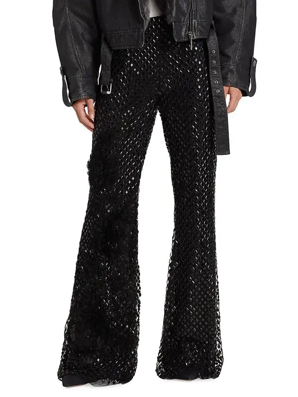 Alberta Ferretti Sequined Party Pants