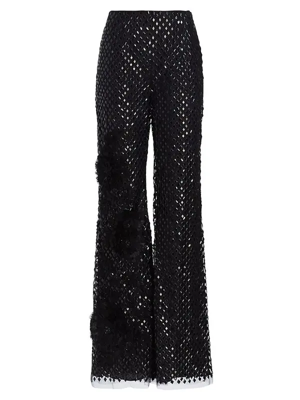 Alberta Ferretti Sequined Party Pants
