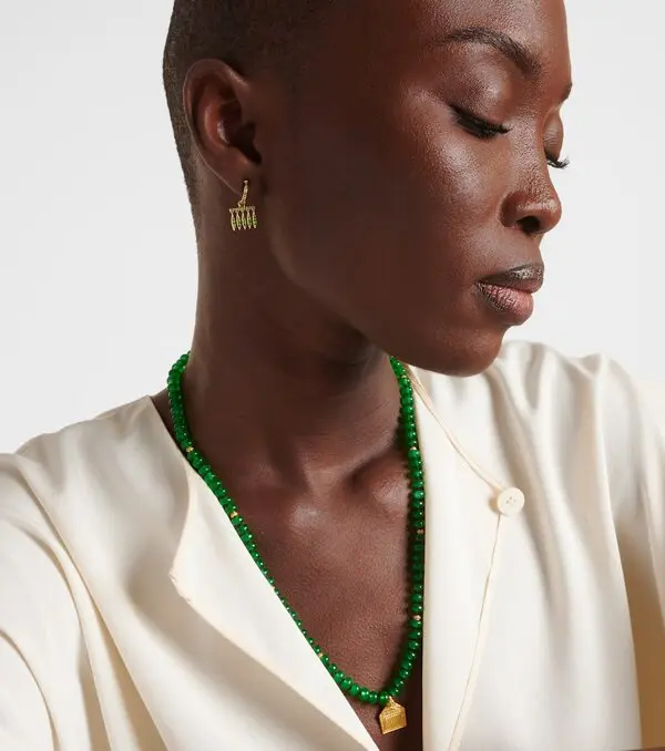Ileana Makri 18kt Gold Earrings With Tsavorites