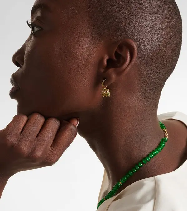 Ileana Makri 18kt Gold Earrings With Tsavorites