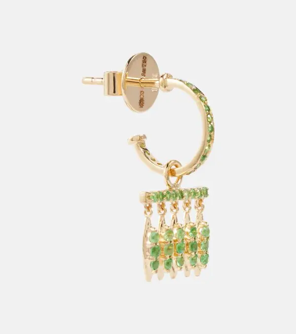 Ileana Makri 18kt Gold Earrings With Tsavorites