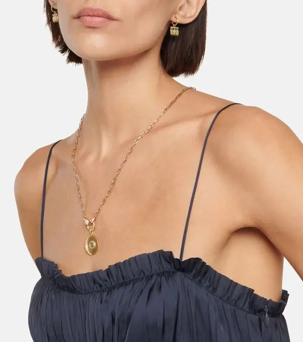 Ileana Makri 18kt Gold Earrings With Tsavorites