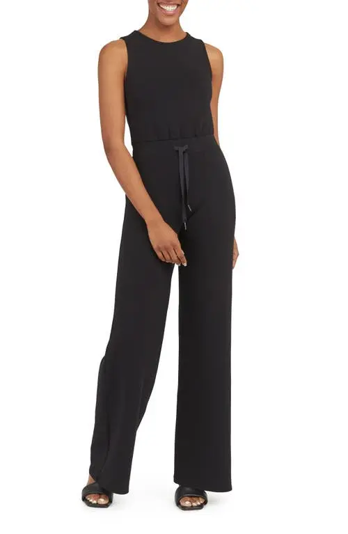 Spanx Airessentials Sleeveless Jumpsuit - Very Black