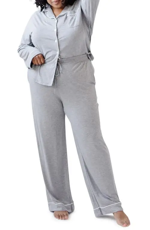 Cozy Earth Long Sleeve Knit Pajamas - Grey