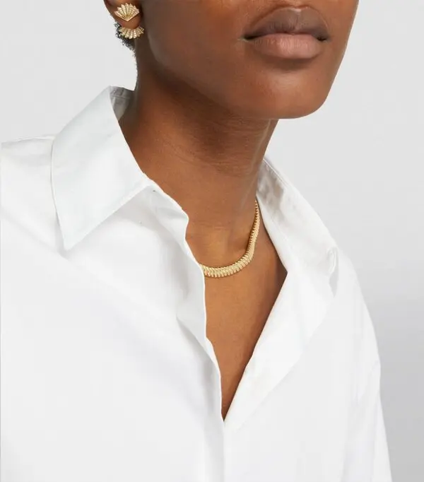 ANITA KO Yellow And Diamond Double Fan Earrings