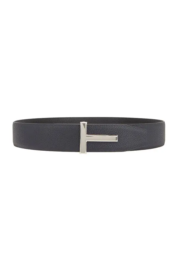 TOM FORD 40 Mm Reversible Belt - Dark Navy & Black