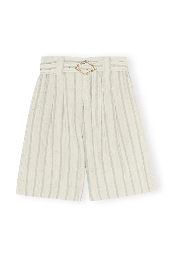 GANNI Long Shorts - Phantom Stripe