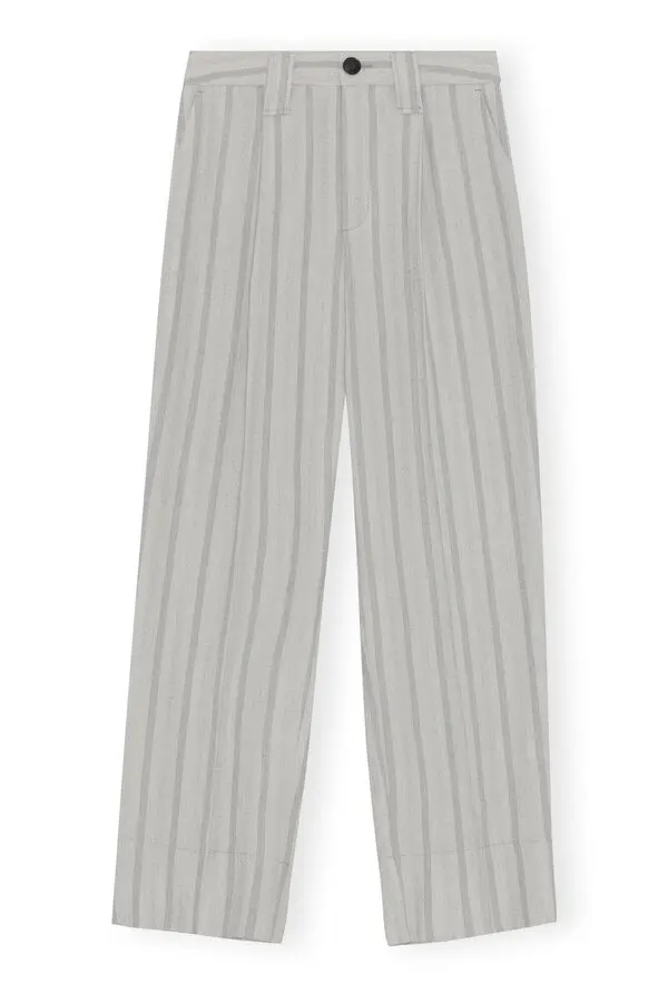 GANNI Suit Pants - Phantom Stripe