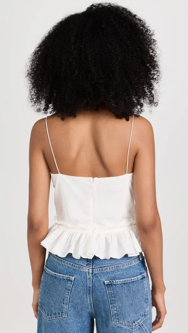 EN SAISON Raina Bustier Top With Ruffle Trim