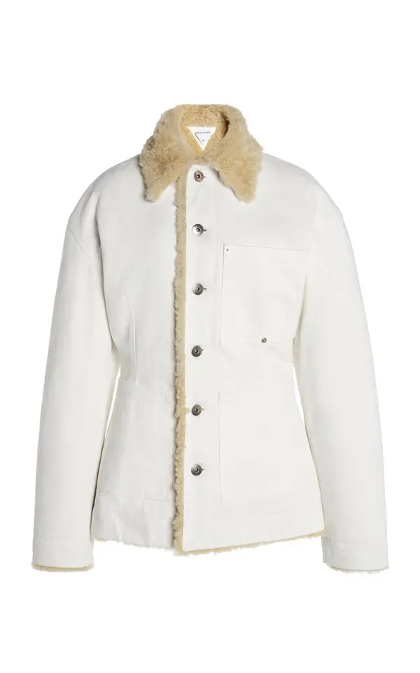 Bottega Veneta Denim Shearling Jacket