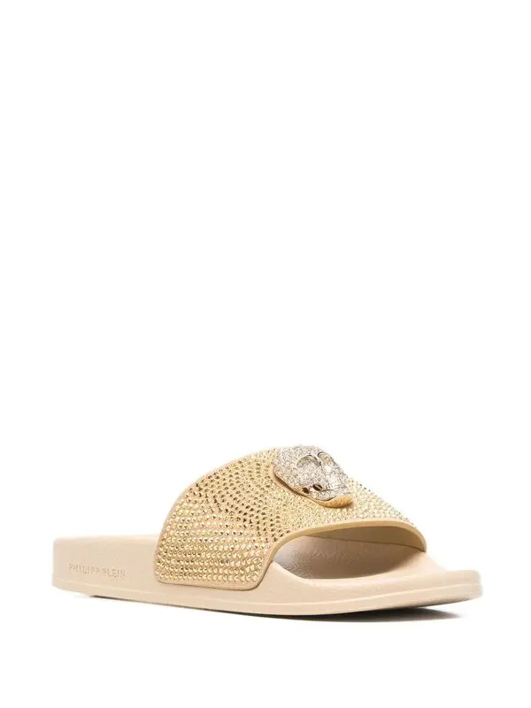 Philipp Plein Skull Strass Pool Slides