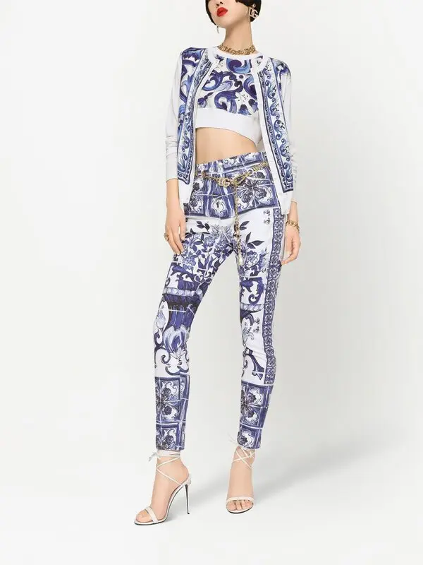 Dolce & Gabbana Majolica-print Skinny Jeans
