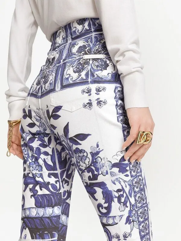 Dolce & Gabbana Majolica-print Skinny Jeans