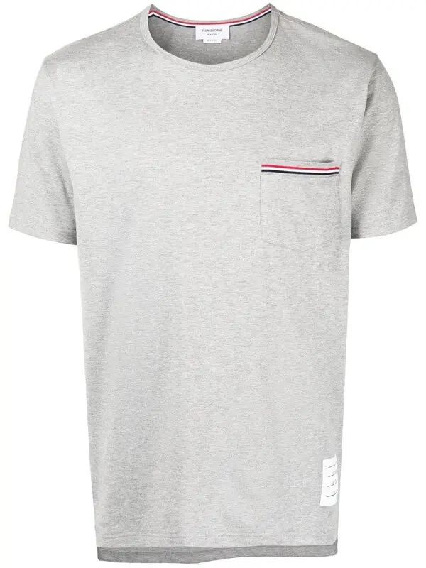 Thom Browne Pocket Cotton T-shirt - Grey