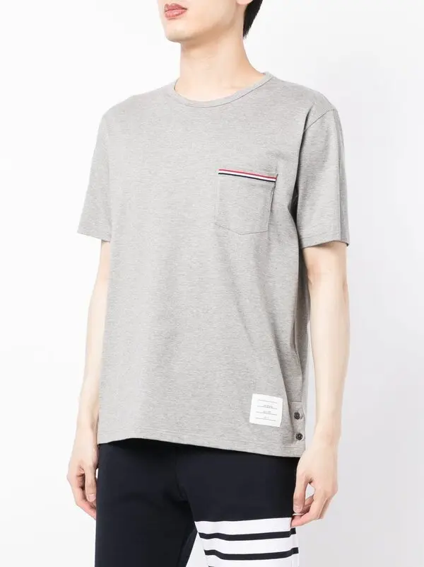 Thom Browne Pocket Cotton T-shirt - Grey