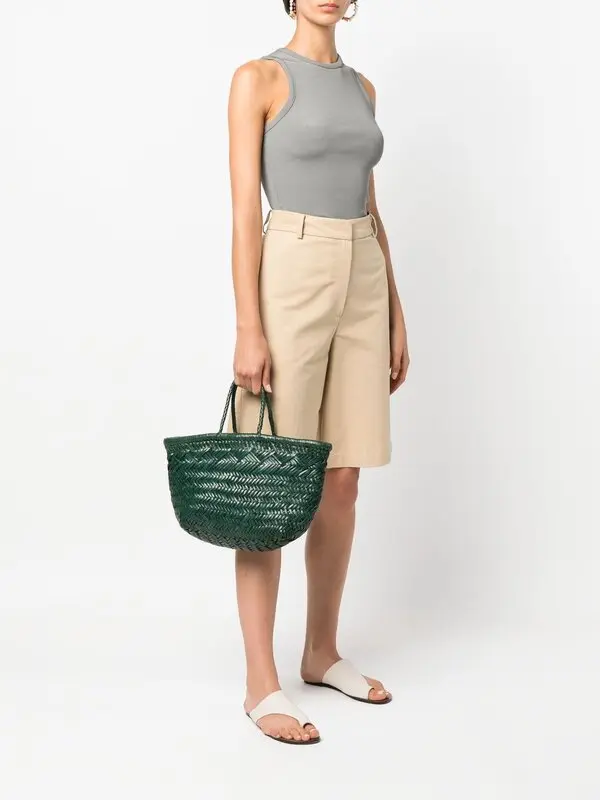 Dragon Diffusion Woven Leather Tote Bag