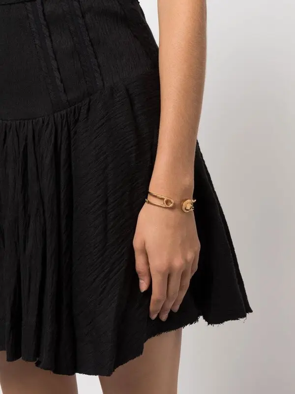 Versace Safety-pin Cuff Bracelet - Gold