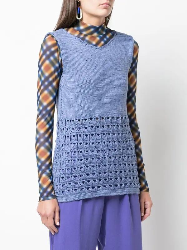Voz Sleeveless Knitted Top
