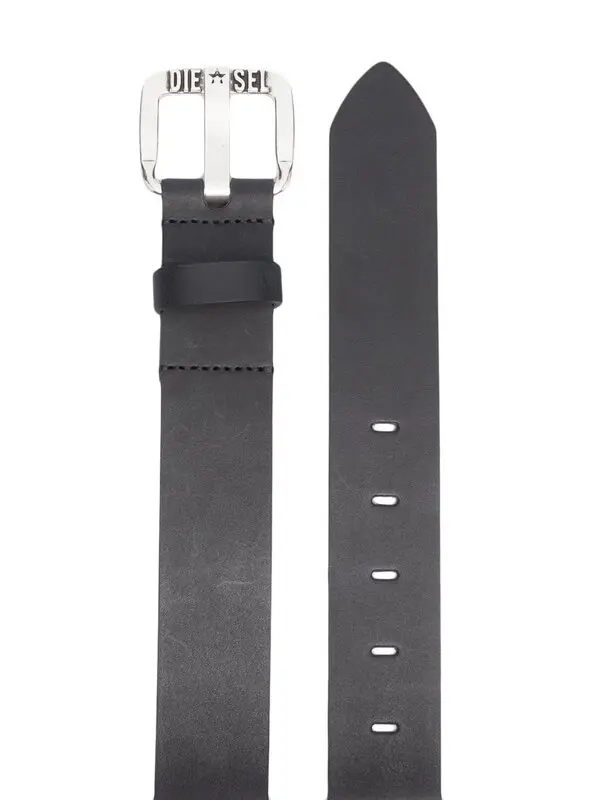 DIESEL® B-star Ii Leather Belt - Black