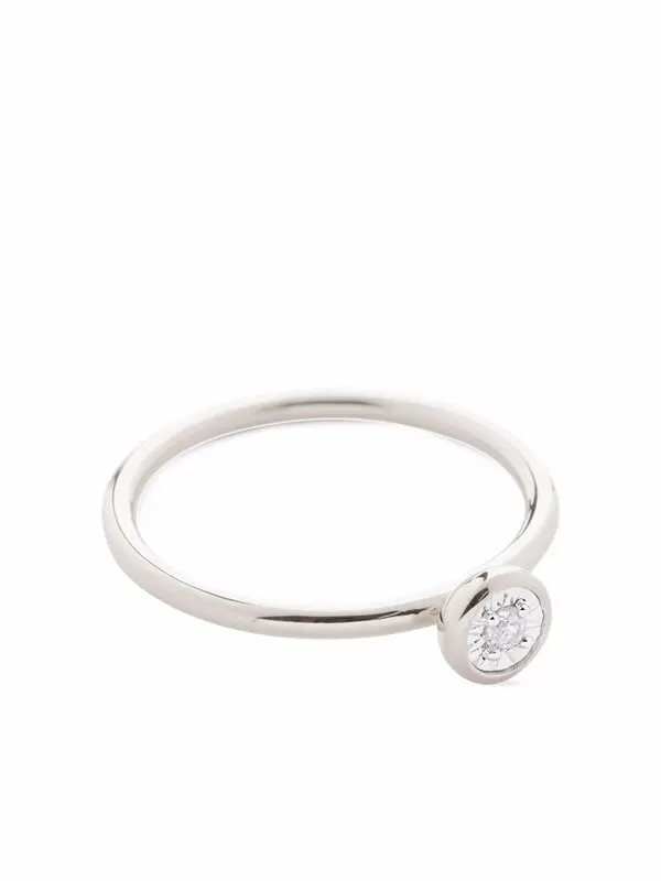 Monica Vinader Diamond Essential Ring - Silver
