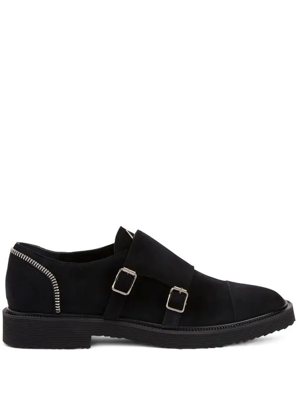 GIUSEPPE ZANOTTI Zip-trimmed Monk Shoes