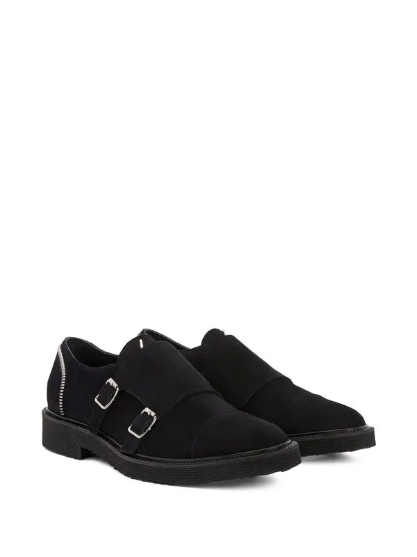GIUSEPPE ZANOTTI Zip-trimmed Monk Shoes