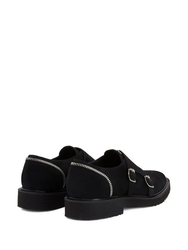 GIUSEPPE ZANOTTI Zip-trimmed Monk Shoes
