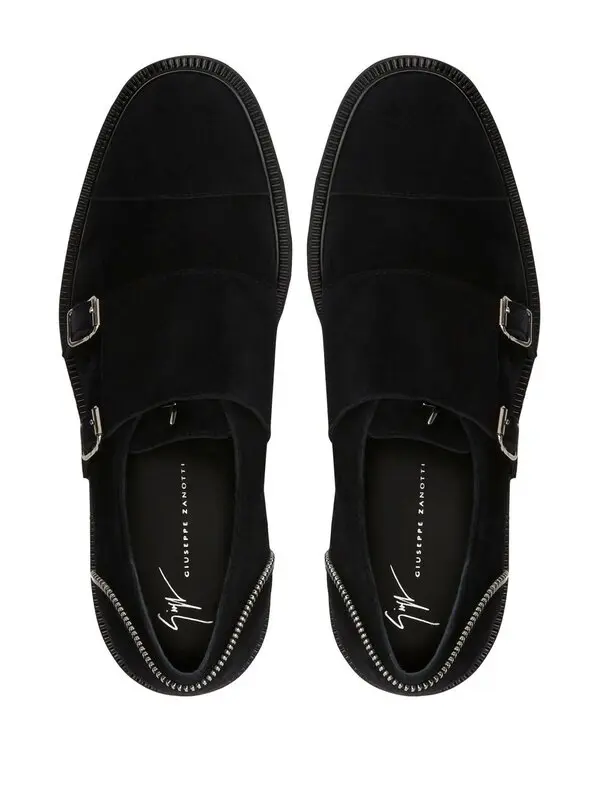 GIUSEPPE ZANOTTI Zip-trimmed Monk Shoes