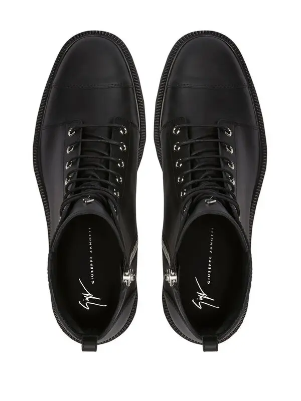 GIUSEPPE ZANOTTI Chris Low Lace-up Boots - Black