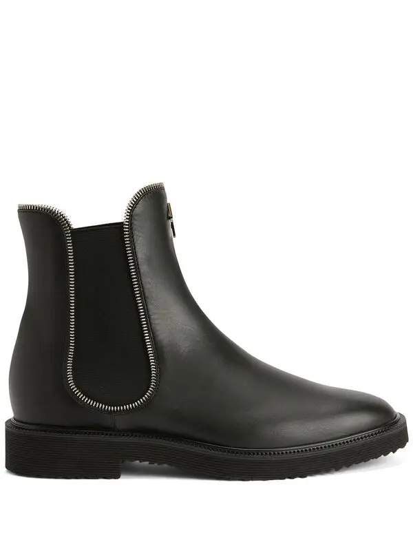 GIUSEPPE ZANOTTI Jaky Leather Chelsea Boots - Black