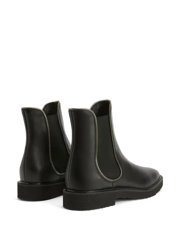 GIUSEPPE ZANOTTI Jaky Leather Chelsea Boots - Black