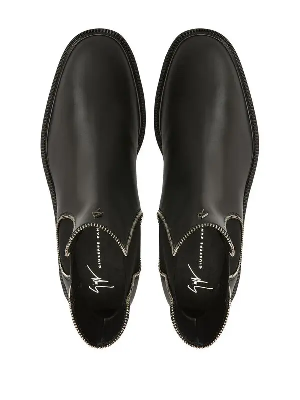GIUSEPPE ZANOTTI Jaky Leather Chelsea Boots - Black