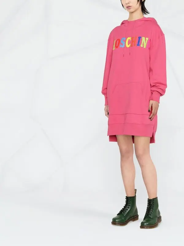 Moschino Print Hooded Dress