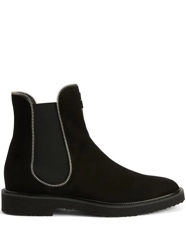 GIUSEPPE ZANOTTI Jaky Suede Chelsea Boots - Black