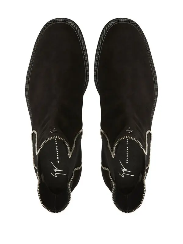 GIUSEPPE ZANOTTI Jaky Suede Chelsea Boots - Black