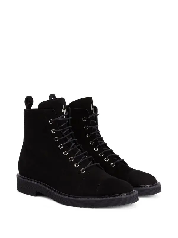 GIUSEPPE ZANOTTI Chris Low Suede Ankle Boots - Black