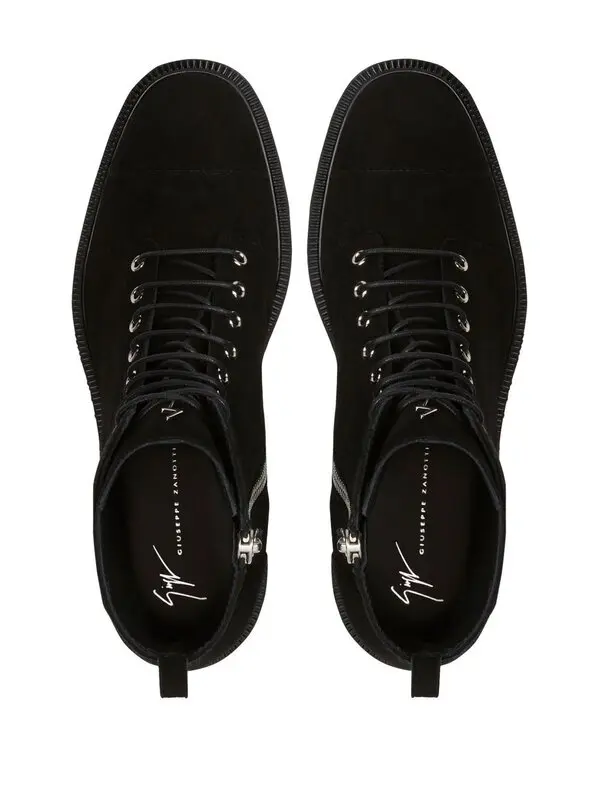 GIUSEPPE ZANOTTI Chris Low Suede Ankle Boots - Black