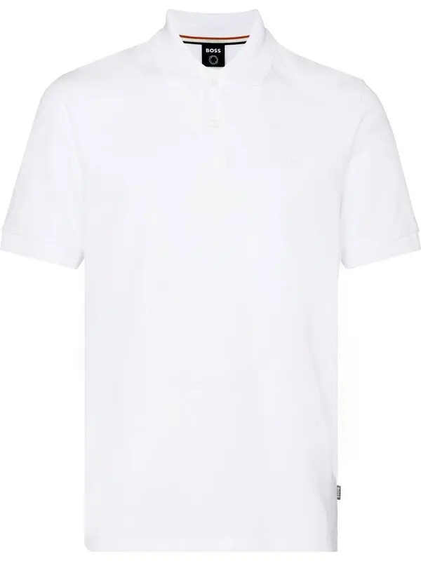 BOSS Pallas Embroidered Logo Polo Shirt - White