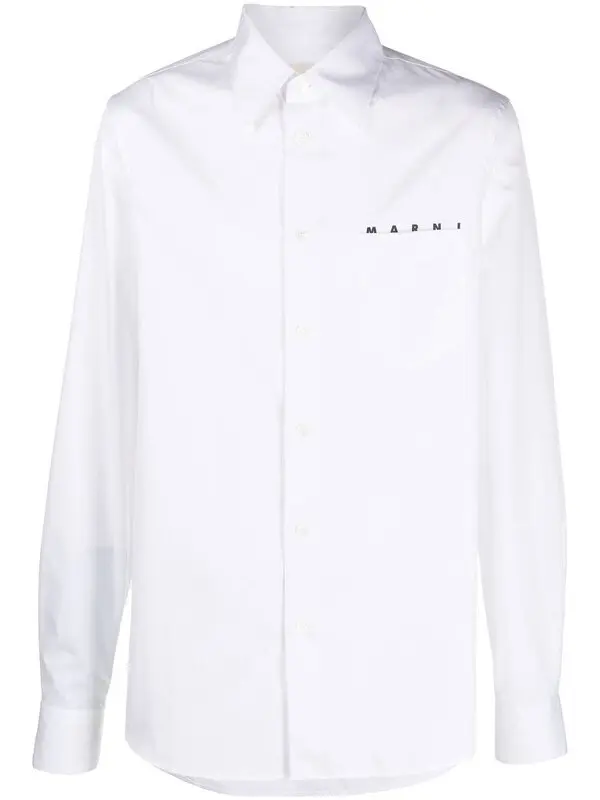 Marni Logo-print Long-sleeve Shirt