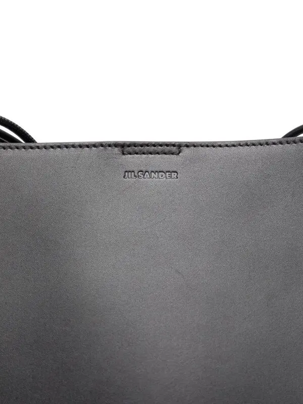 JIL SANDER Braided Strap-detail Shoulder Bag - Black