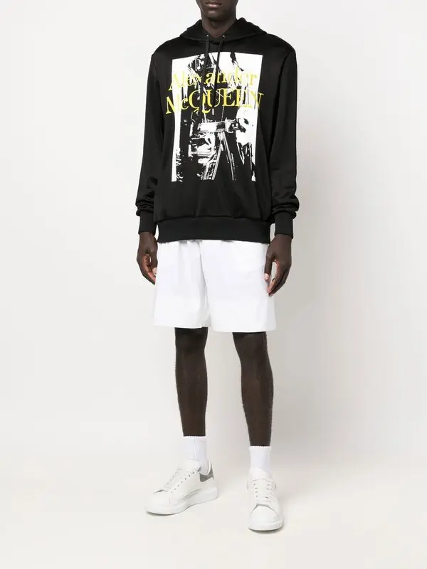 Alexander McQueen Logo-print Long-sleeved Hoodie