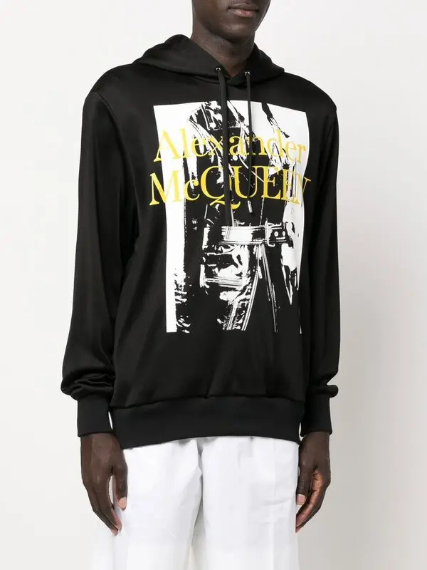 Alexander McQueen Logo-print Long-sleeved Hoodie