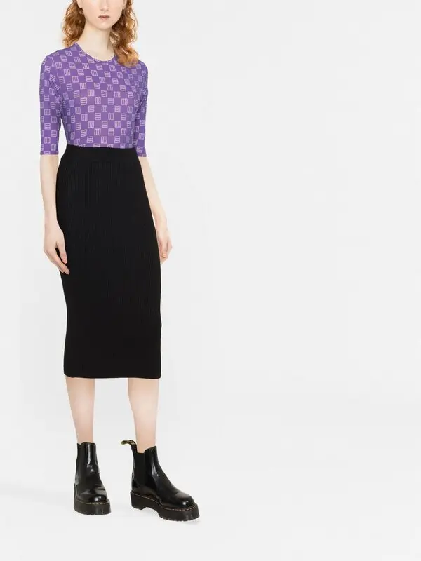 Versace Knitted Midi Skirt