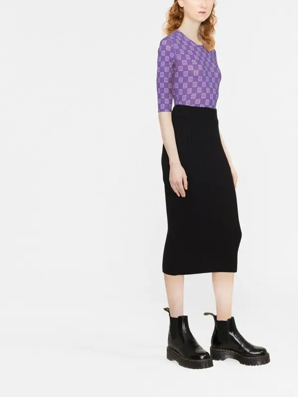 Versace Knitted Midi Skirt